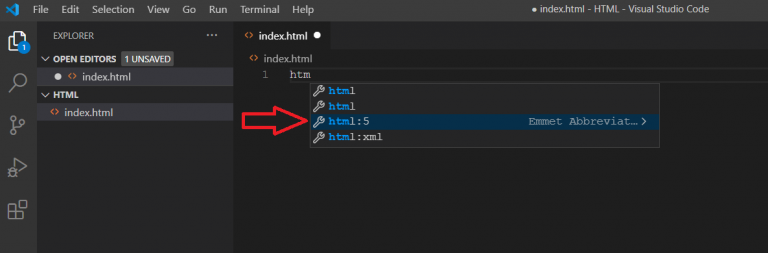 Langkah membuat HTML pertama di Visual Studio Code – Baraja Coding
