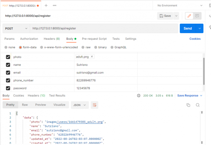 Membuat Restful API Authentication di Laravel 9 dengan Menggunakan Sanctum Package - Baraja Coding