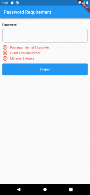 FLUTTER: PASSWORD REQUIREMENT - Baraja Coding