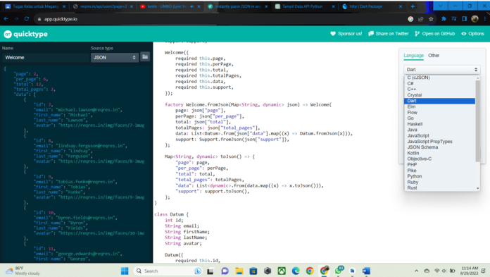 Menampilkan data dari reqres di flutter – Baraja Coding